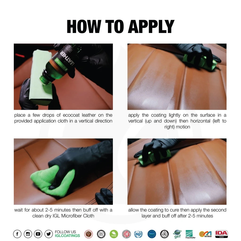 Ecocoat Leather Nano Protection – IGL Coatings Australia